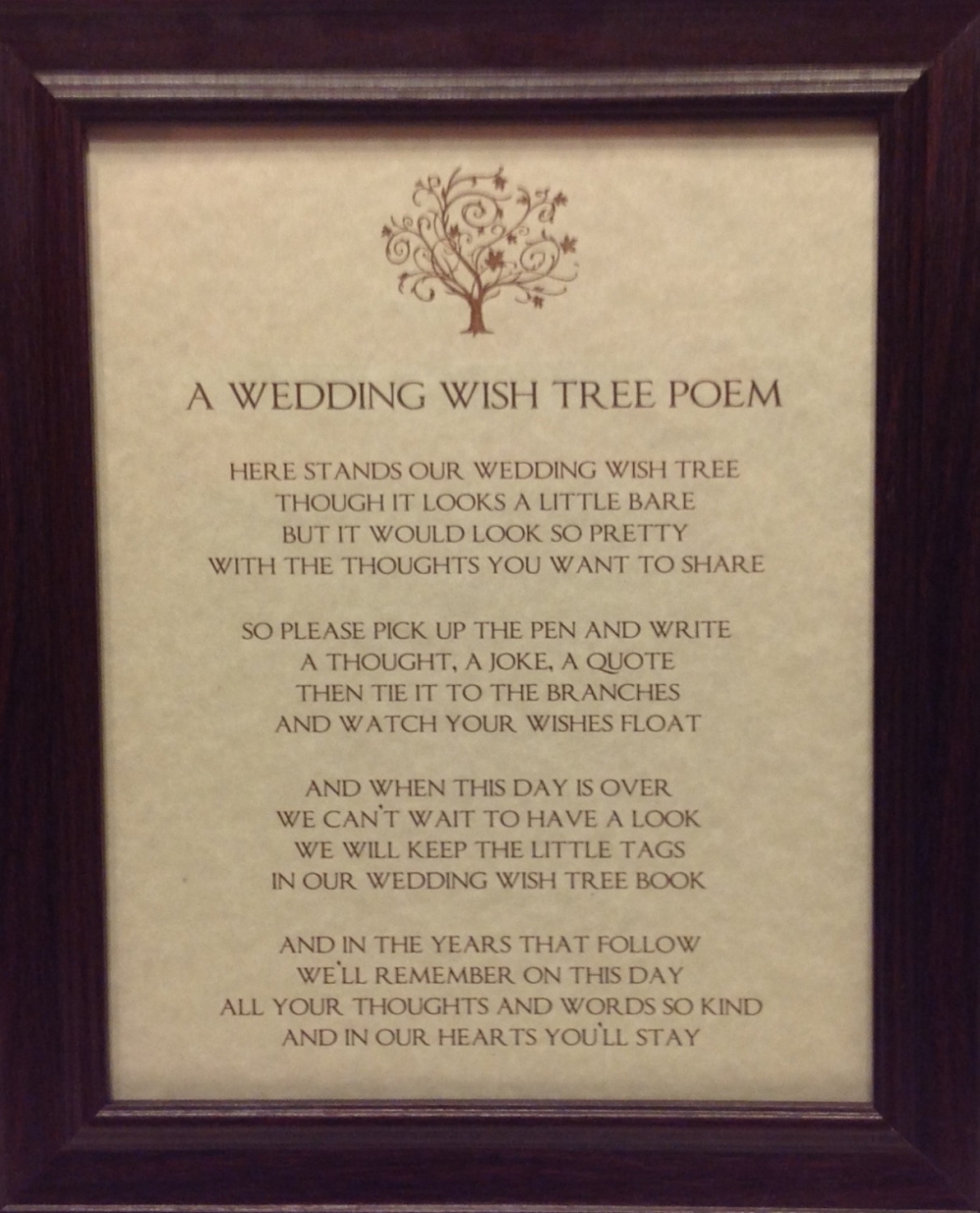 Personalized Wedding Wish Tree Sign, Wishing Tree Guest Book Sign ...