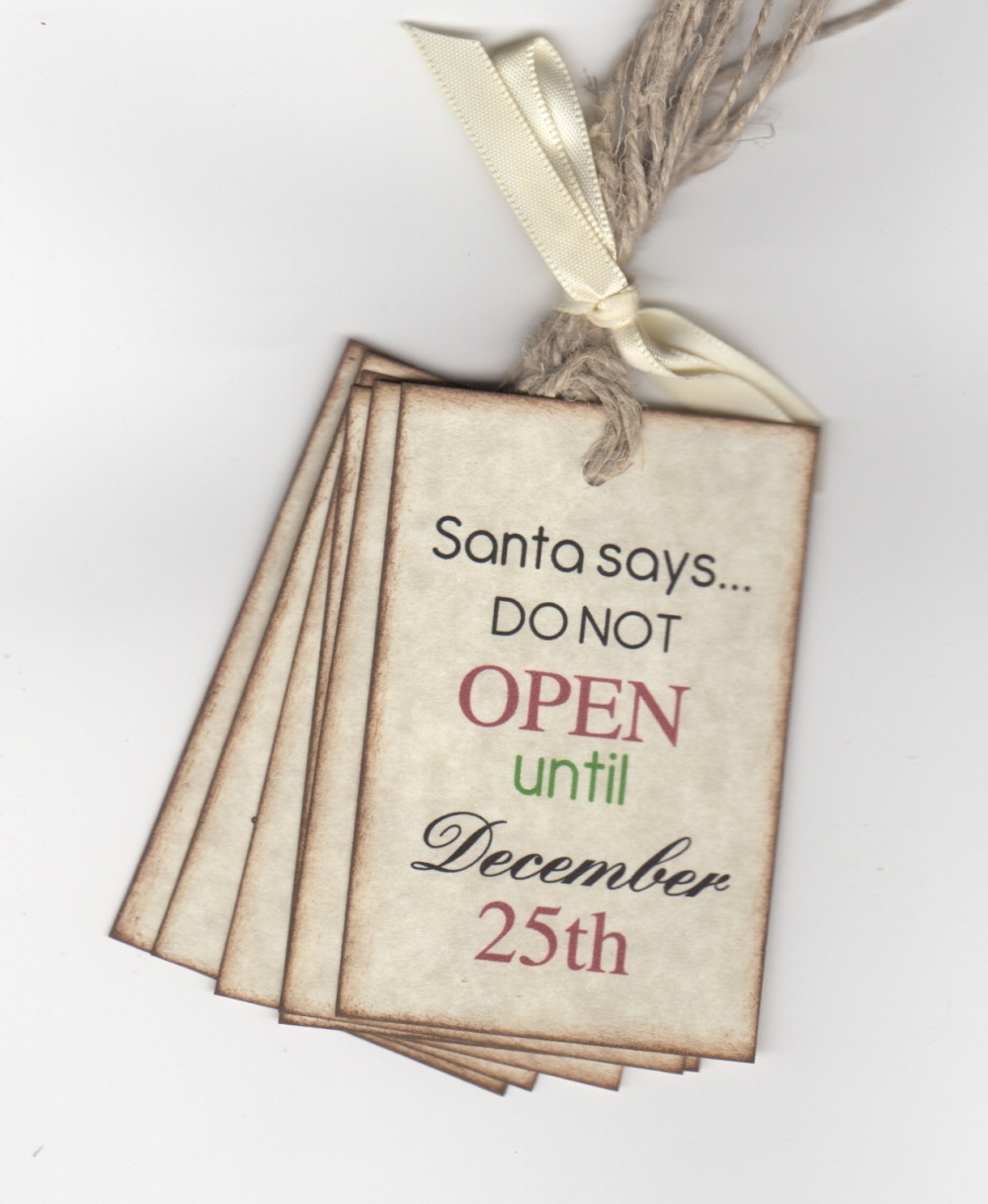 Christmas Tags / Do Not Open Until Christmas Labels / Holiday Gift Tags ...